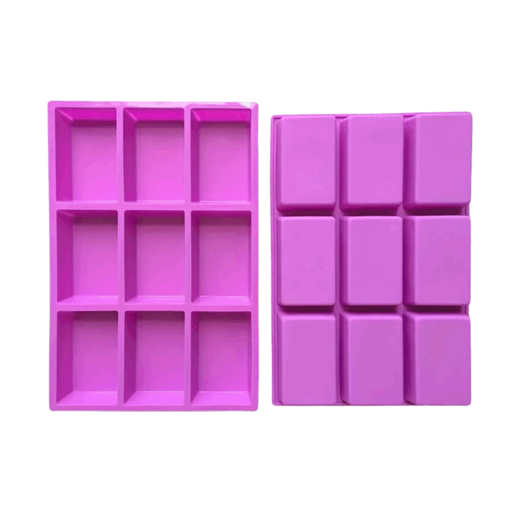 9 Cavity Rectangle Soap Mould - Fun With Soap