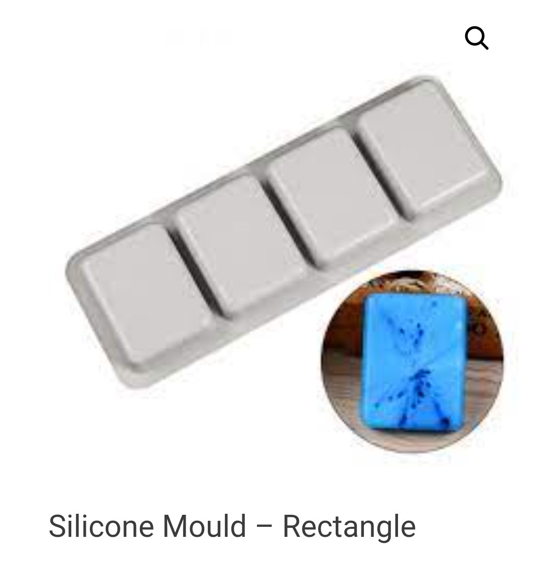 Silicone mould rectangle 4 Cavity P&T - Fun With Soap